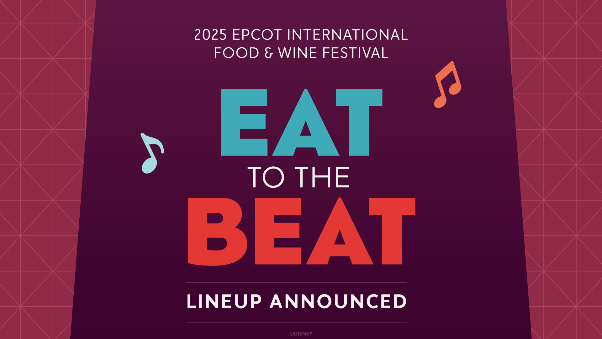 Eat to the Beat Concert Lineup Revealed for Epcot 2025 Food & Wine ...